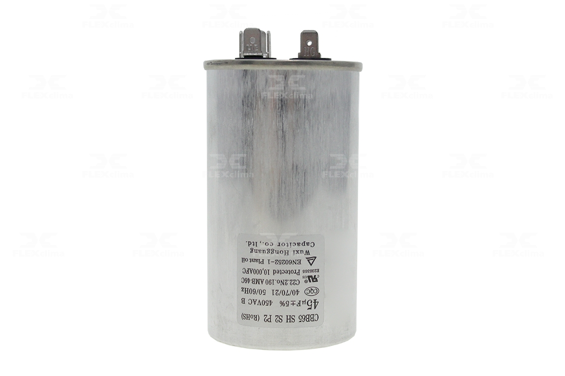 CAPACITOR PERMANENTE 45uF/450V (CBB65) - FLEX CLIMA - Peças de ...