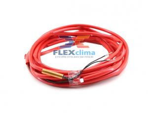 SENSOR/TERMISTOR 5K (5MTS) BULBO GROSSO CABO VERMELHO - FLEX CLIMA ...